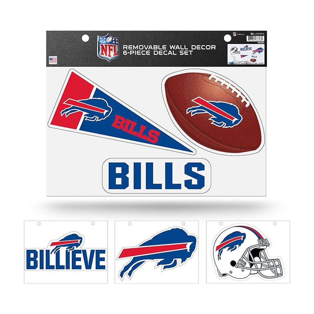 Rico 6-Piece Buffalo Bills Sporty Removable Wall Decor Set